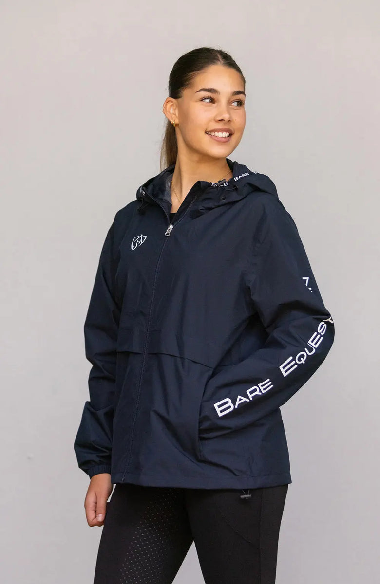 BARE Kali Unisex Waterproof Jacket - Navy – BARE Equestrian