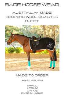 BARE Bespoke Australian Made Woollen Quarter Sheet – BARE Equestrian